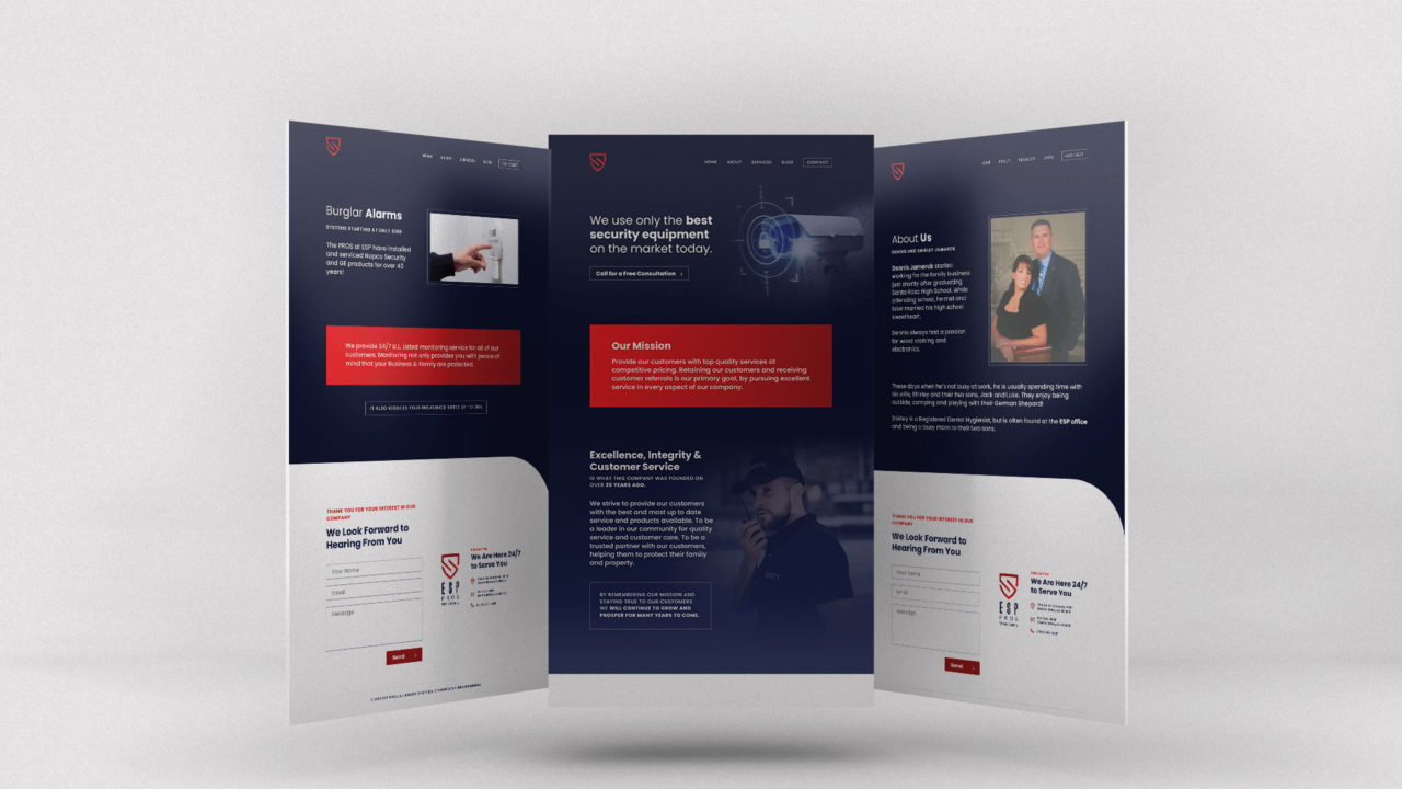 ESP Pros Security Website Design | UNiO Branding | Digital Marketing Agency